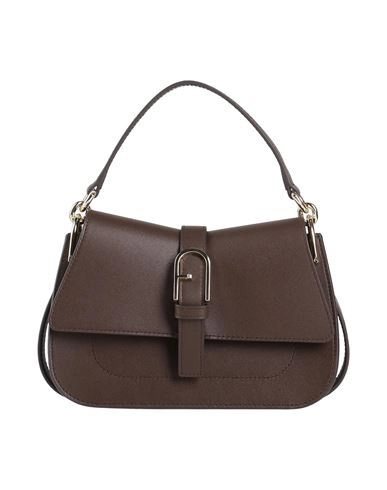 Furla Flow Mini Top Handle Handbag In Calfskin - Brown