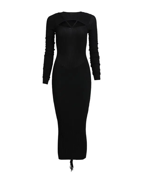 ANDREĀDAMO Midi Bodycon Dress - Black
