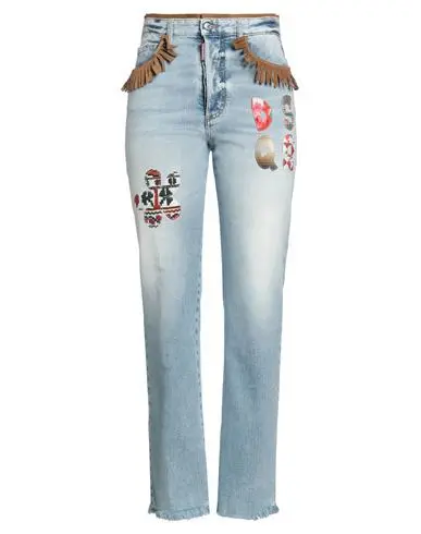 Dsquared2 Jeans In Light Wash With Appliqués