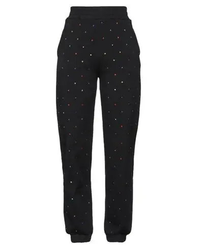 MSGM Fleece Pants With Rhinestones - Black