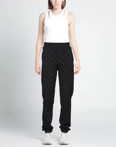 MSGM Fleece Pants With Rhinestones - Black