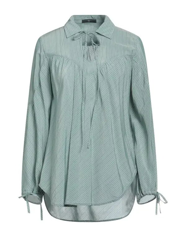 High Striped Bow Blouse