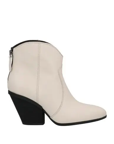 Hogan Ankle Boots Cream Size Calfskin - White