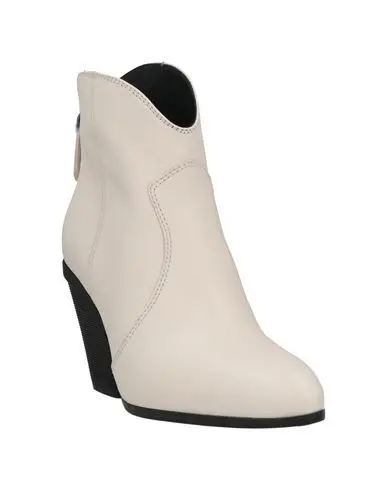 Hogan Ankle Boots Cream Size Calfskin