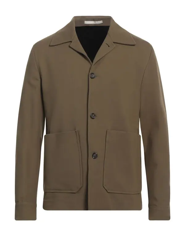 PAOLO PECORA Jacket Size Viscose, Polyamide, Elastane - Green