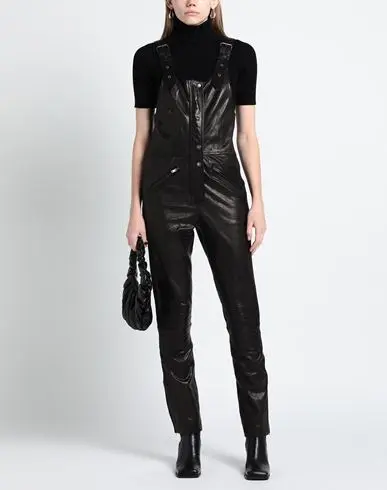 Isabel Marant Étoile Jumpsuit In Lambskin - Black