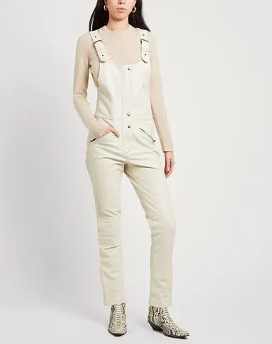 Isabel Marant Jumpsuit In Lambskin - Off White