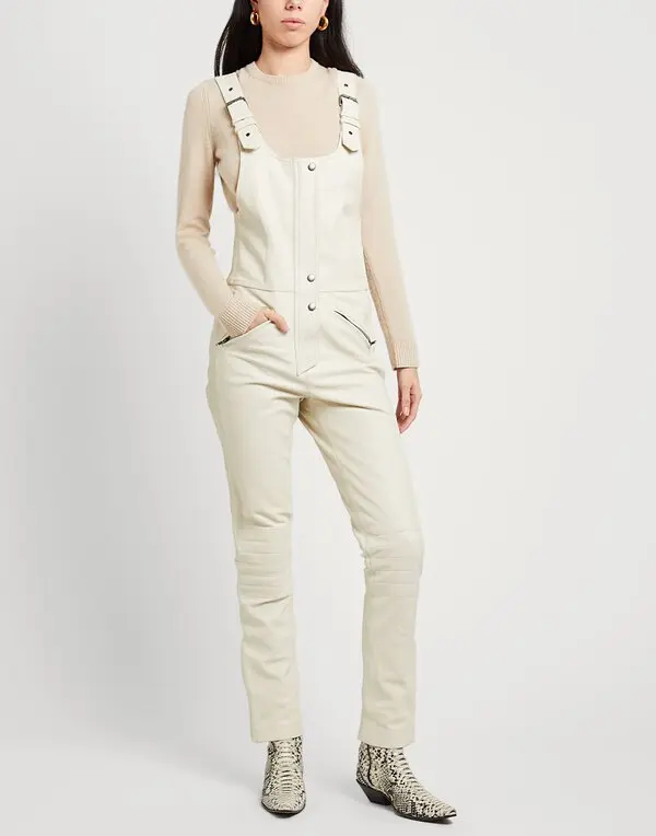 Isabel Marant Jumpsuit In Lambskin - Off White