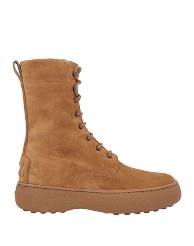 TOD'S Leather Lace-up Ankle Boots - Camel