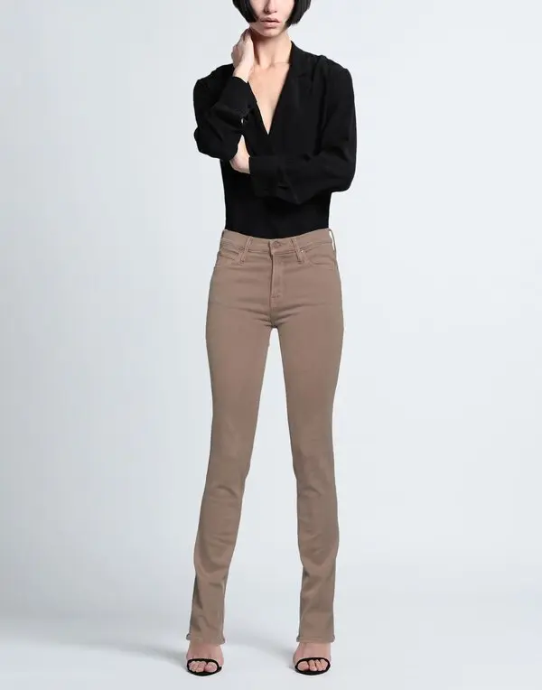 MOTHER Flared High-waisted Jeans - Beige
