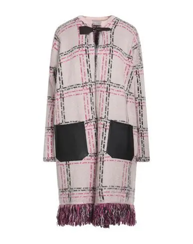 DRUMOHR Wool-blend Intarsia-knit Coat - Pink