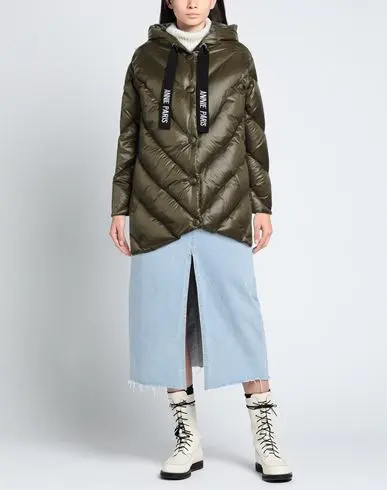 ANNIE PARIS Quilted Puffer Jacket - Green