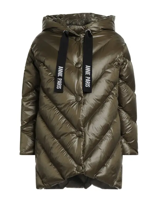 ANNIE PARIS Quilted Puffer Jacket - Green