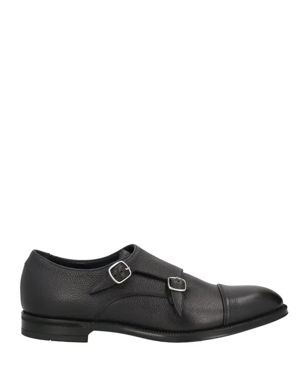 DOUCAL'S Leather Monk Strap Loafers