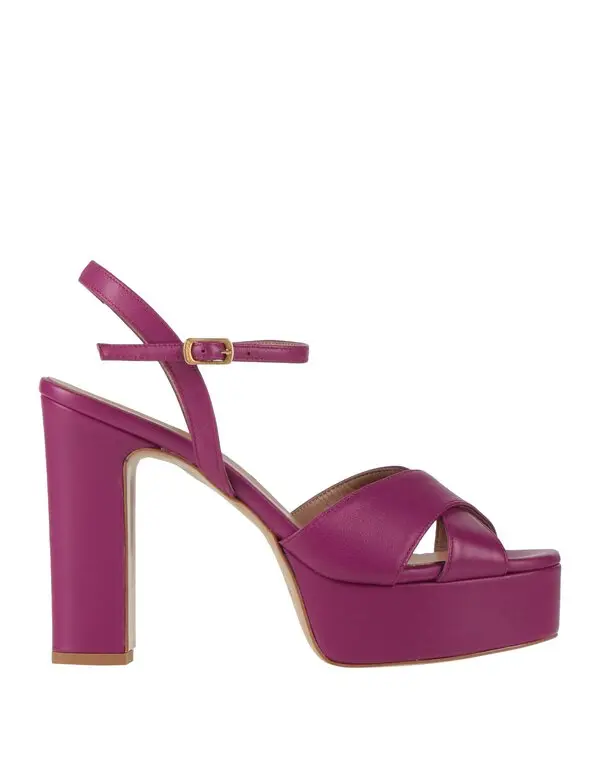 BALDININI Soft Leather Sandals - Purple