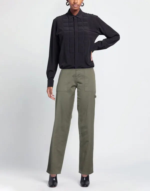 FORTELA Straight-leg Cotton Trousers - Green