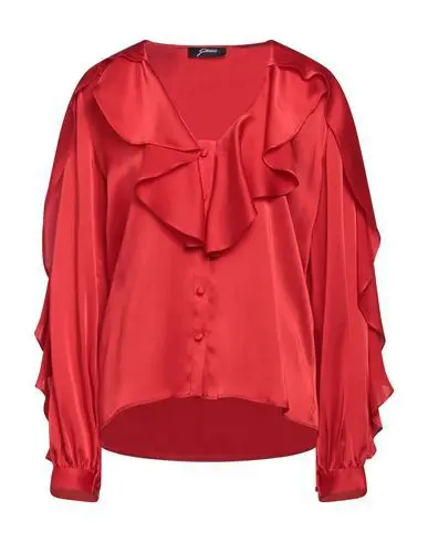 GATTINONI Ruched Satin Shirt - Red