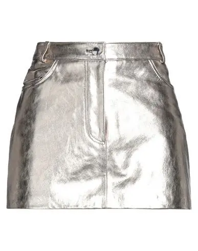 Maje Mini Skirt Size Sheepskin, Cotton - Gold