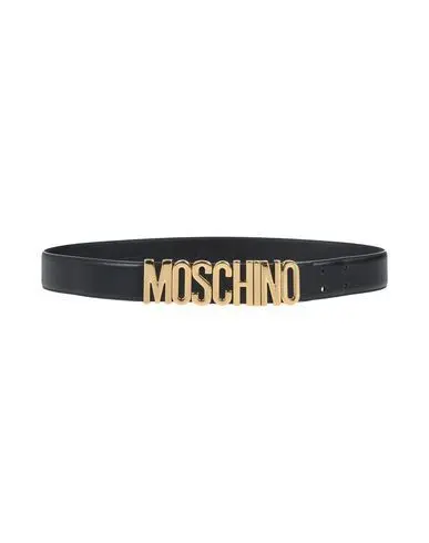 Moschino Soft Leather Belt - Black