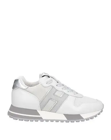 Hogan Light Textile And Leather Sneakers - Grey