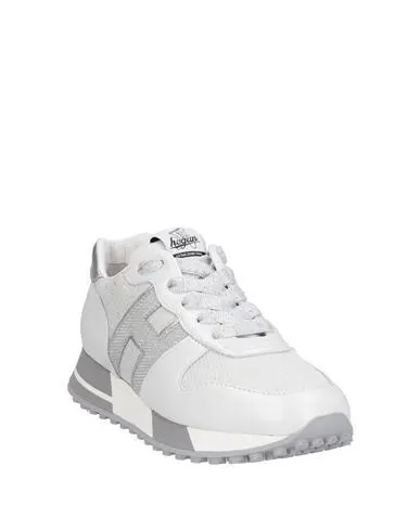 Hogan Light Textile And Leather Sneakers - Grey