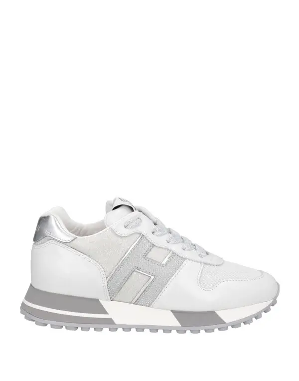 Hogan Light Textile And Leather Sneakers - Grey