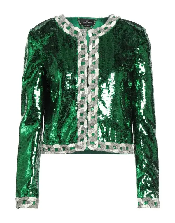Elisabetta Franchi Jacket With Appliqués - Green