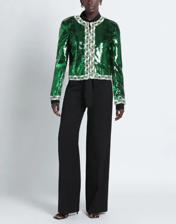 Elisabetta Franchi Jacket With Appliqués - Green