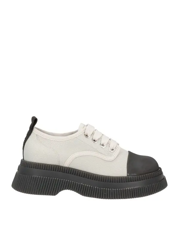 GANNI Lace-up Sneakers With Square Heel And Lug Sole