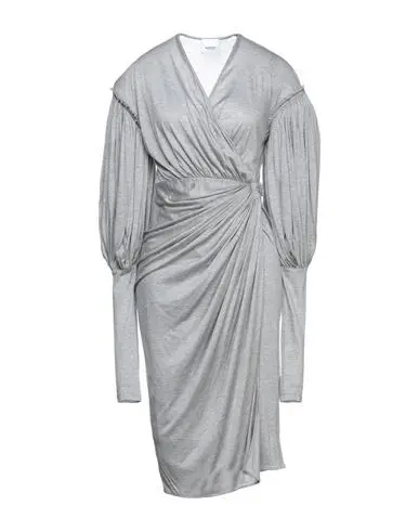 Burberry Midi Wrap Dress - Light Grey