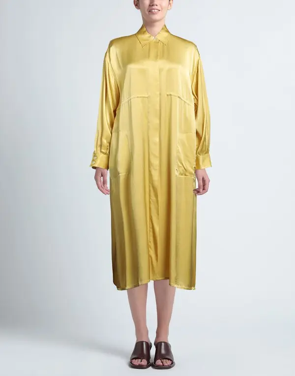 Aglini Midi Shirt Dress In Yellow - 87% Off | Editorialist