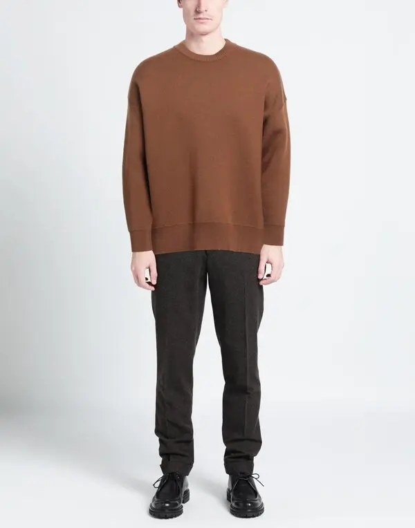 Palm Angels Knitted Crewneck Sweater - Brown
