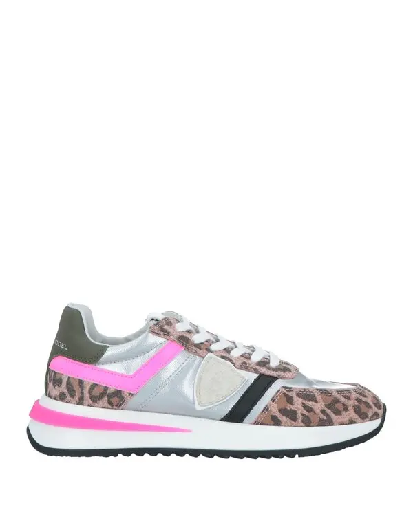 Philippe Model Leather Sneakers - Silver