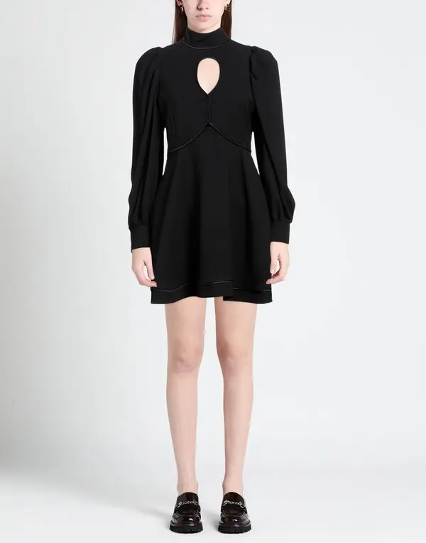 SIMONA CORSELLINI Mini Trapeze Dress - Black