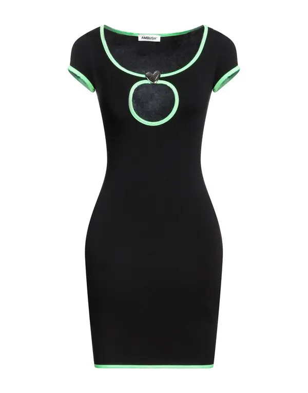 AMBUSH Mini Dress In Viscose And Elastane - Black