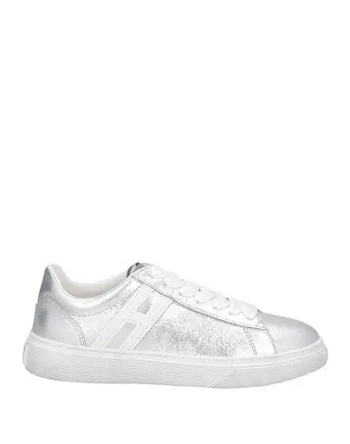 Hogan Soft Leather Sneakers - Silver