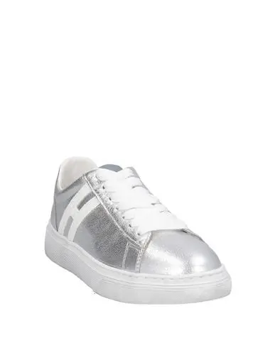 Hogan Soft Leather Sneakers - Silver