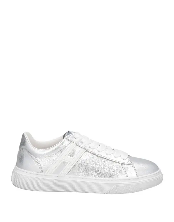 Hogan Soft Leather Sneakers - Silver