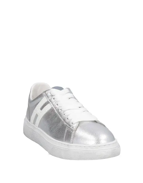 Hogan Soft Leather Sneakers - Silver