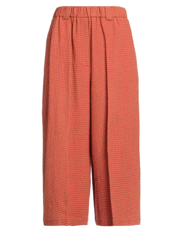 ALYSI Virgin Wool Checked Flannel Pants