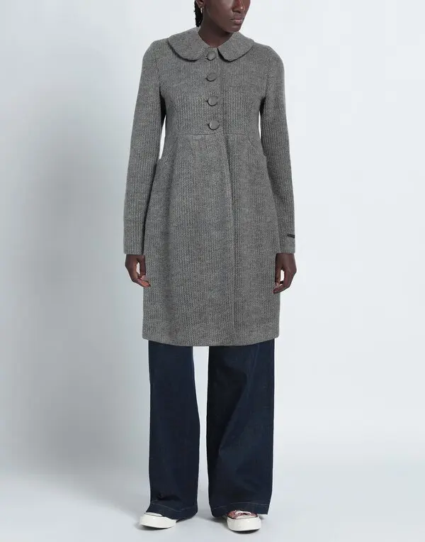 EMMA & GAIA Wool Blend Coat - Grey