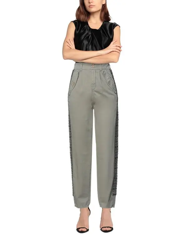 TWINSET Straight-leg Gabardine Pants - Green