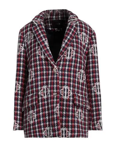 Maje Single-breasted Houndstooth Flannel Coat