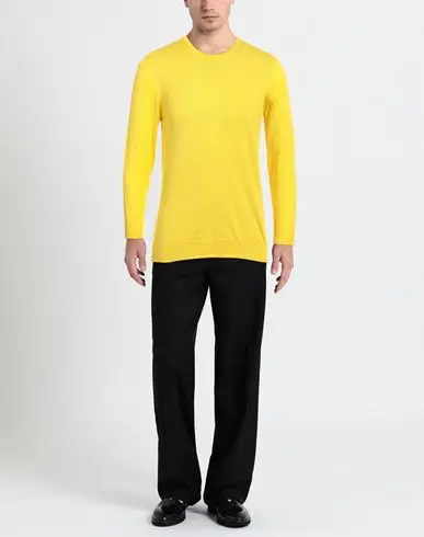 CRUCIANI Knitted Cotton Cashmere Sweater - Yellow