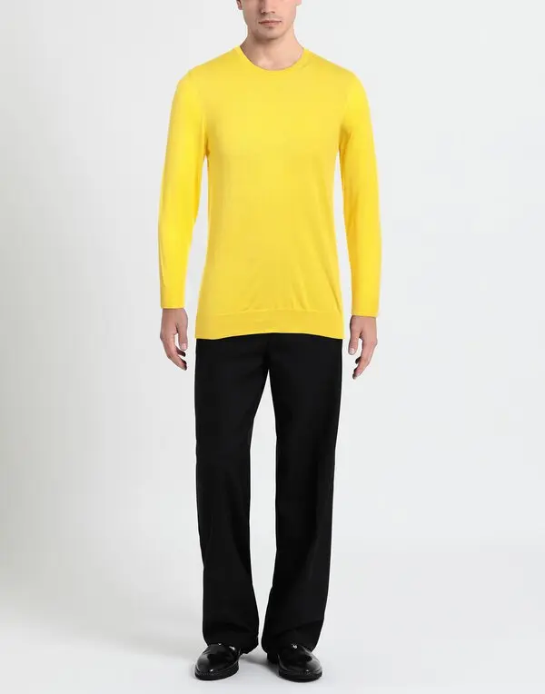 CRUCIANI Knitted Cotton Cashmere Sweater - Yellow
