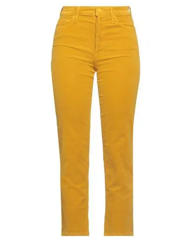 MOTHER Straight Leg Corduroy Pants - Yellow