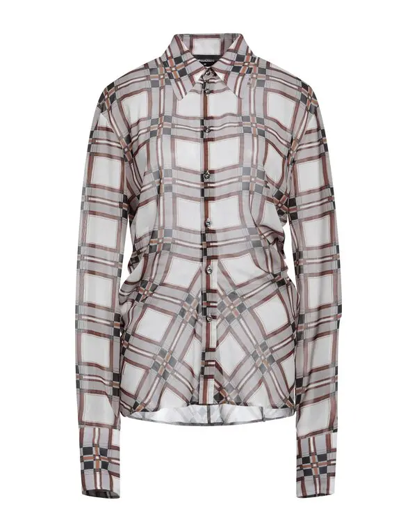 Dsquared2 Multicolor Crepe Shirt - Grey