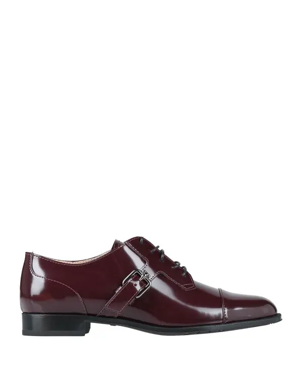 TOD'S Lace-up Shoes Burgundy Size Soft Leather