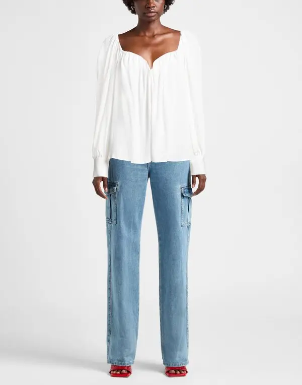 DONDUP Acetate And Silk Top - White