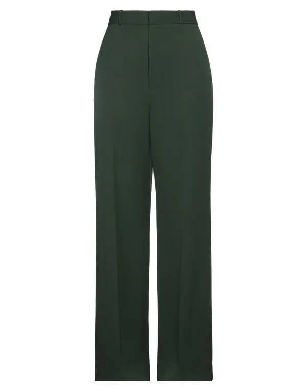 DEL CORE Flared Virgin Wool-cotton Blend Trousers - Green